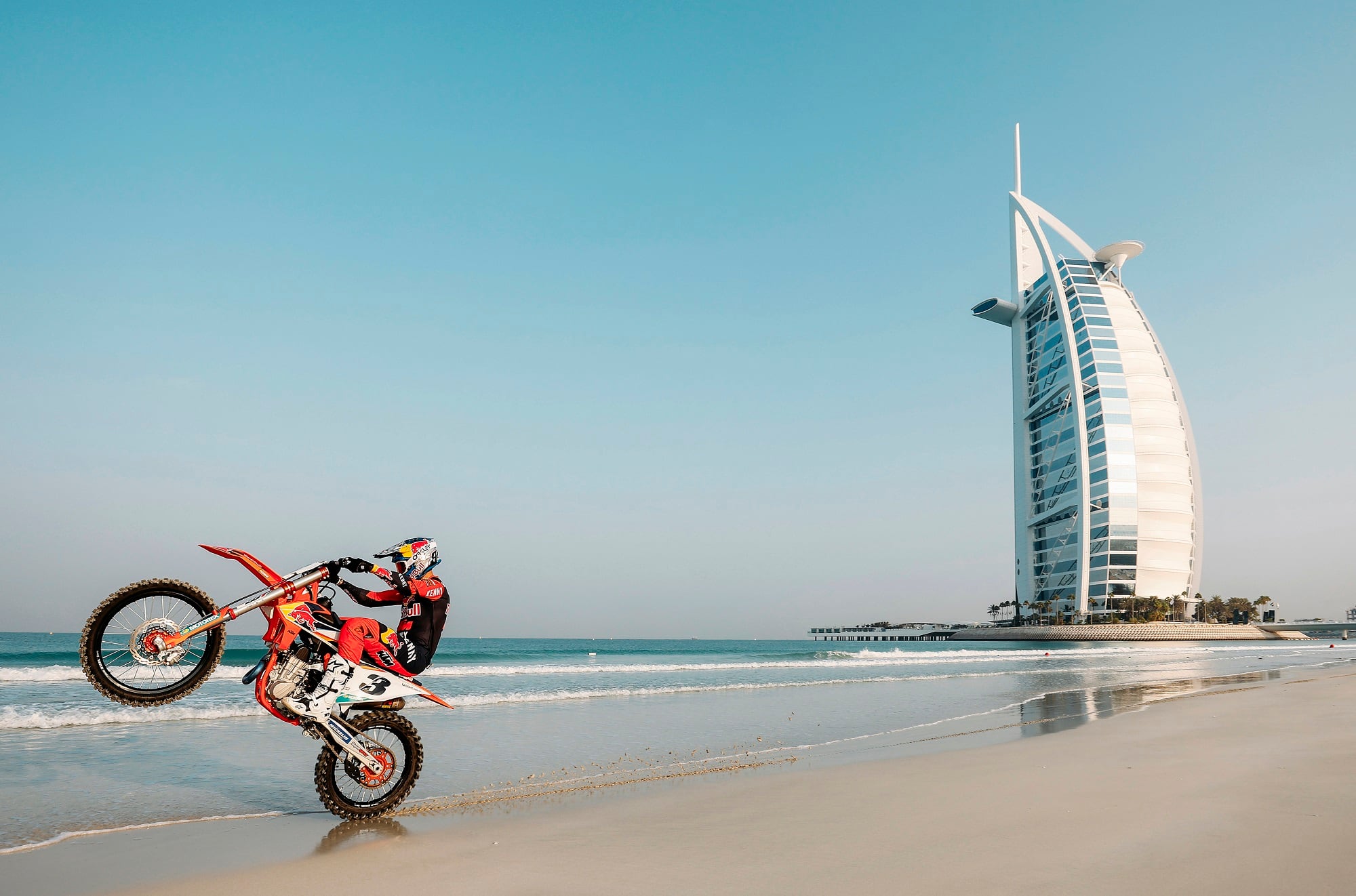 Red Bull rider Sam Sunderland races across Dubai to attend a photoshoot ...